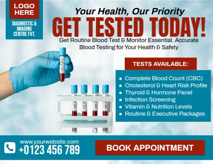 Blood Testing Ads Template | PosterMyWall