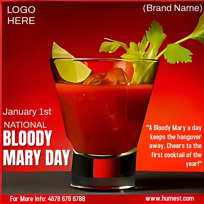 Bloody Mary Day Template | PosterMyWall