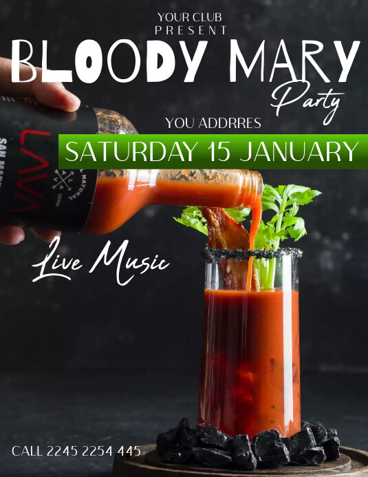BLOODY MARY Template | PosterMyWall