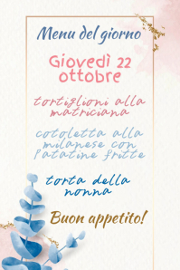 Blue and Gold Menu Template | PosterMyWall