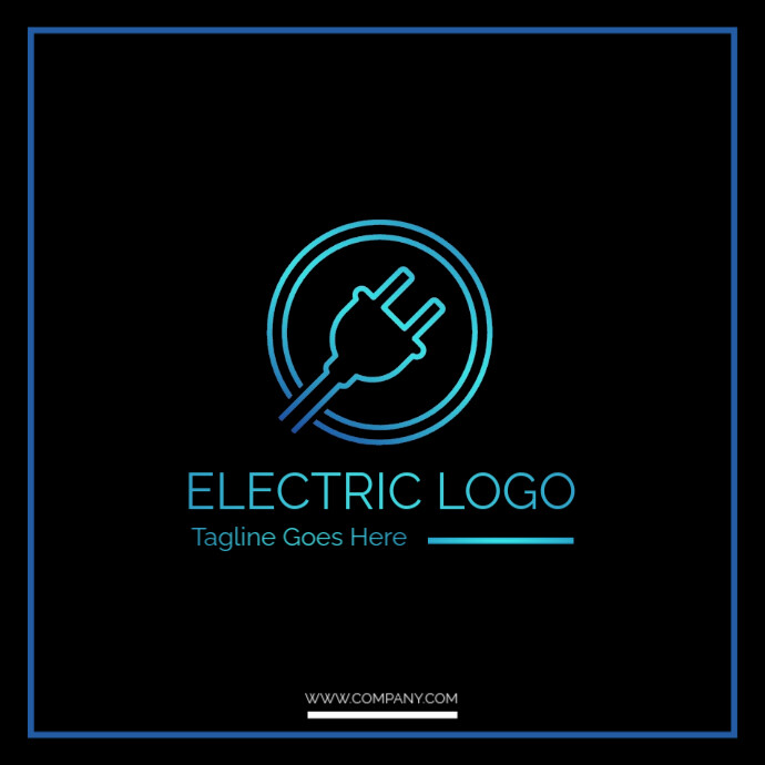 Copy of Blue & black Professional Electric Logo | PosterMyWall