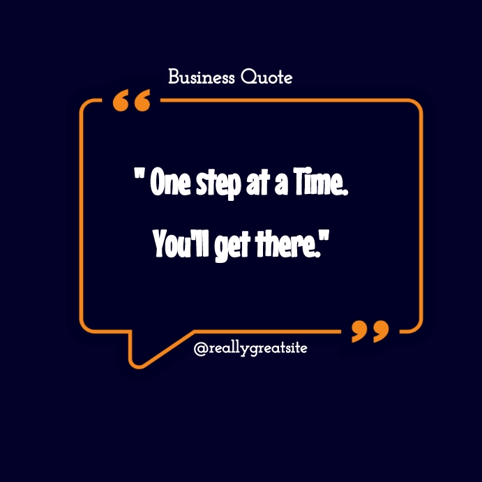 Blue & Orange Modern Business Quotes Instagra Template | PosterMyWall