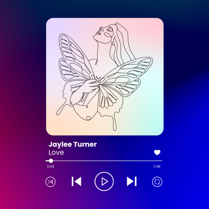 Blue & Purple Jaylee Turner Album Cover Template | PosterMyWall