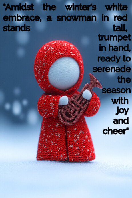 Blue 3d Christmas/winter Poster Template | PosterMyWall