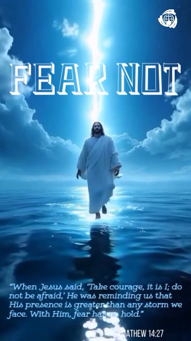 Blue 3d Fear Not Instagram Reel Template | PosterMyWall