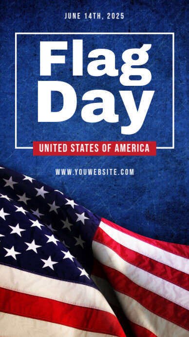Copy of Blue 3d Flag Day Instagram Story | PosterMyWall