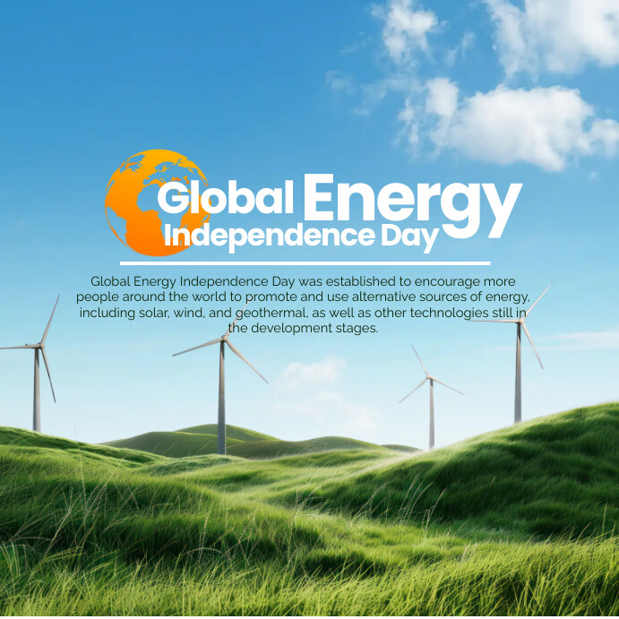 Copy of Blue 3d Global Energy Independence Day Insta | PosterMyWall