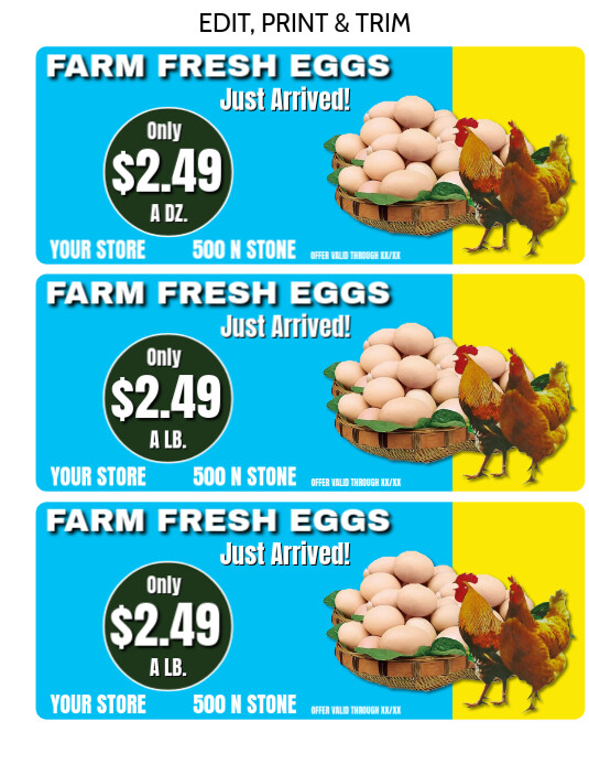 Copy of Blue 3d Grocery Store Ad Or Newspaper Insert Flyer (us Letter ...