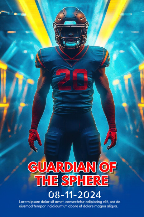 Copy of Blue 3d Guardian Game Poster | PosterMyWall