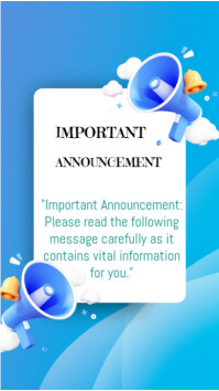 Important announcement Template | PosterMyWall