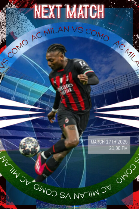 Copy of Blue 3d Next Match Soccer Poster | PosterMyWall