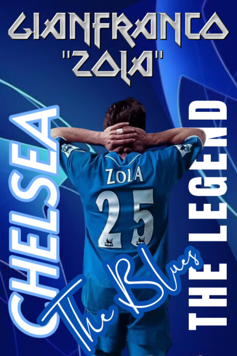 Copy of Blue 3d The Legend "zola" Poster | PosterMyWall