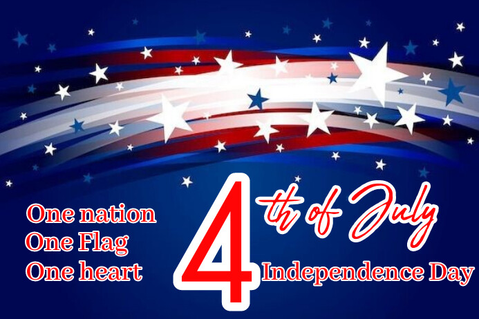 Blue 4th Of July Independence Day Poster Template | PosterMyWall