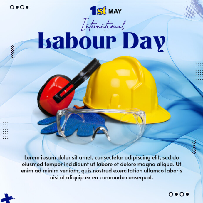 Copy of Blue Abstract Labour Day Instagram Post | PosterMyWall