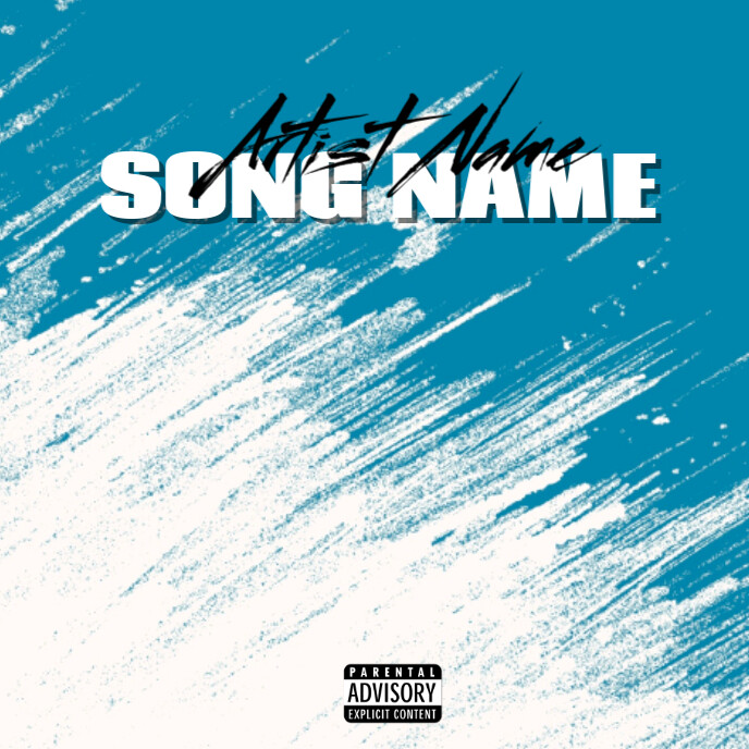 Copy of Blue Abstract Texture Song Cover Album Cover | PosterMyWall