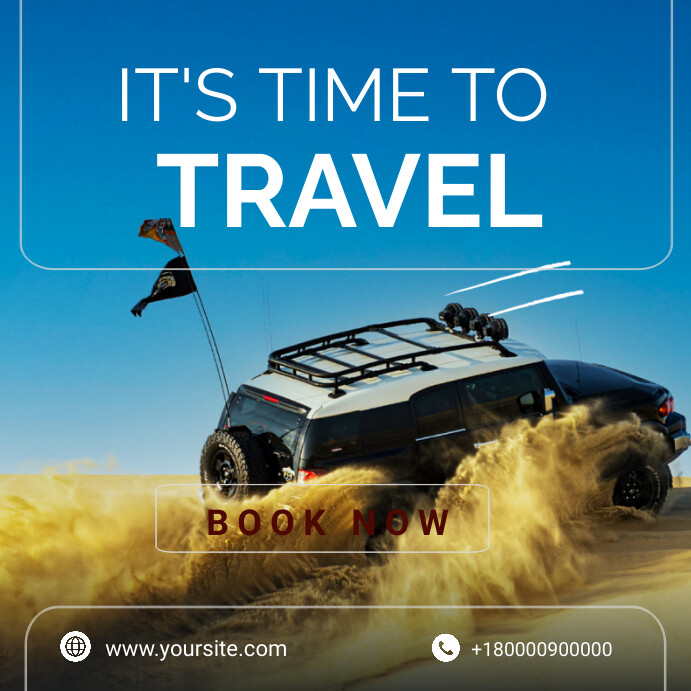 Copy of Blue Abstract Travel Agency Instagram Post | PosterMyWall