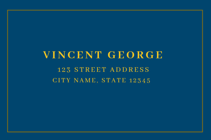 Blue Address Label Template Label | PosterMyWall