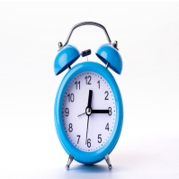 Blue alarm clock white background Template | PosterMyWall