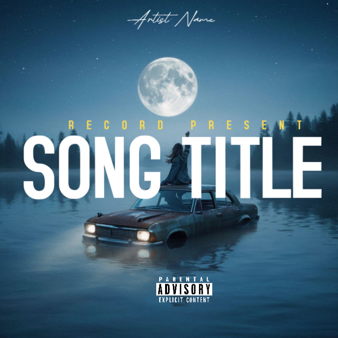 Blue Album Cover Album Cover Template | PosterMyWall