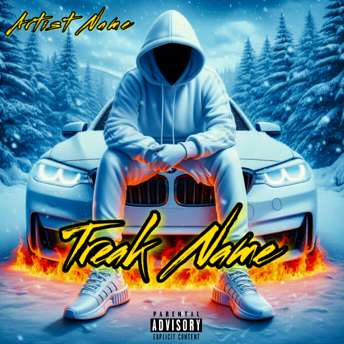 Blue Alone Man song Album Cover Template | PosterMyWall