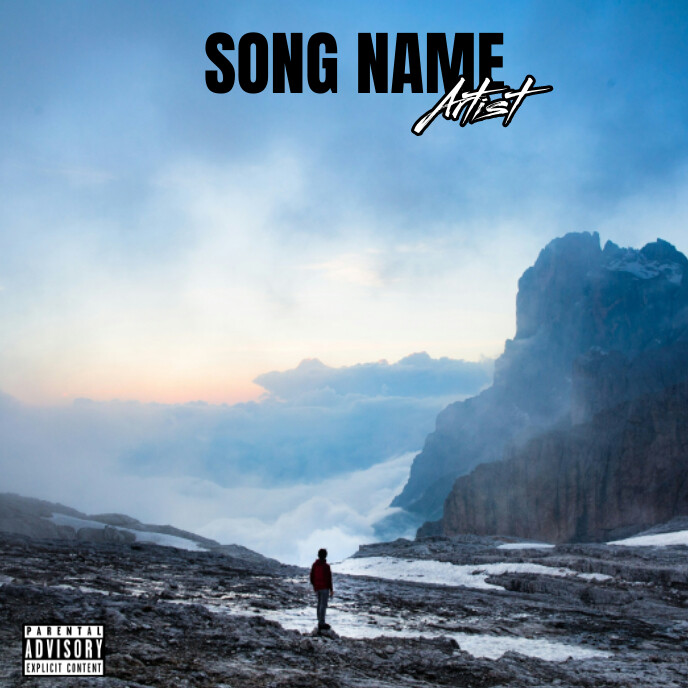 Plantilla de Blue Alone Man Song Cover Album Cover | PosterMyWall