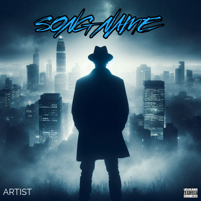 Blue Alone Man Song Mixtape Album Cover Template | PosterMyWall