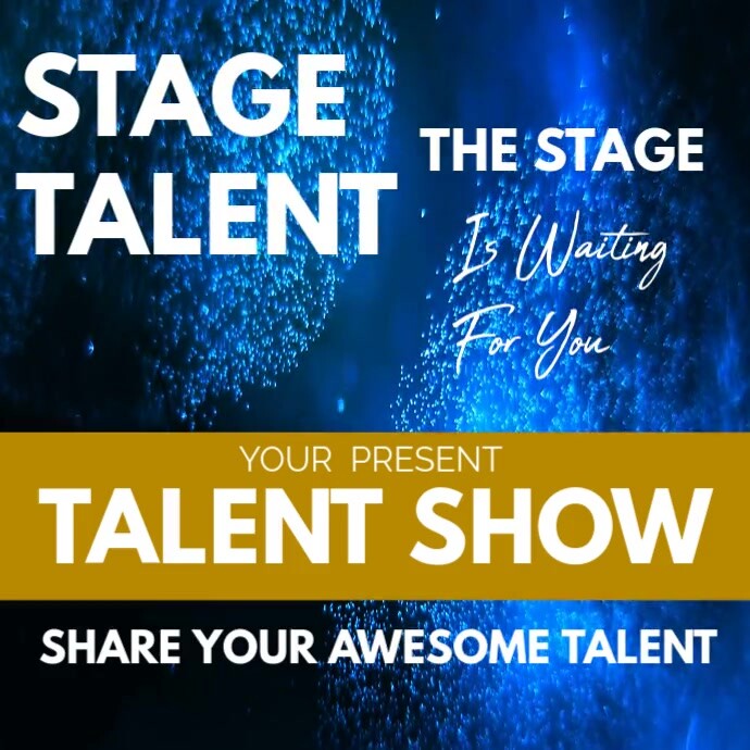 Blue And Black Stage Talent Show Instagram Po Templat | PosterMyWall
