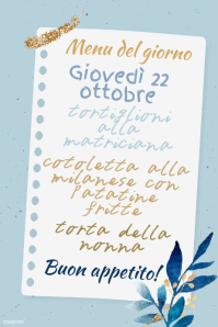 Blue and Gold Menu Template | PosterMyWall