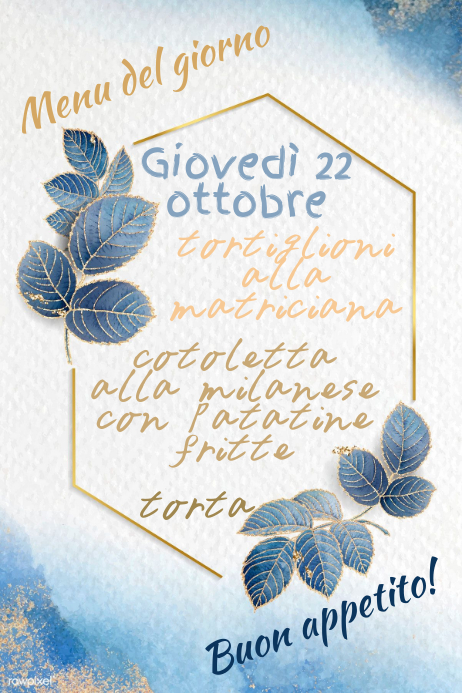 Blue and Gold Menu Template | PosterMyWall