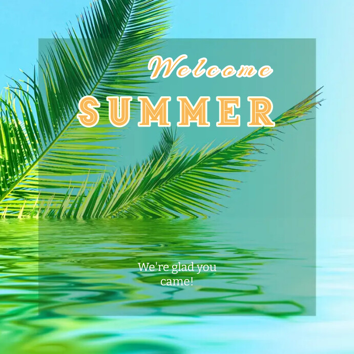 Blue and Green Colorful Summer Instagram Post Template | PosterMyWall