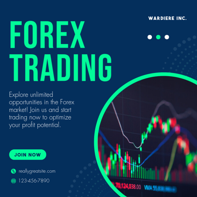 Blue and Green Minimalist Forex Trading Linkedln Post Templat | PosterMyWall