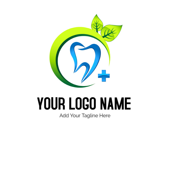 Blue And Green Tooth Care Logo Template | PosterMyWall