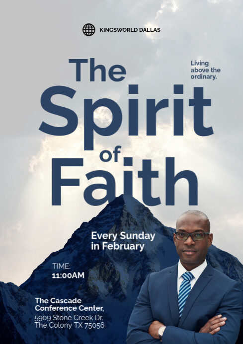 Copy of Blue and grey Modern & Minimal Church Posters A3 | PosterMyWall