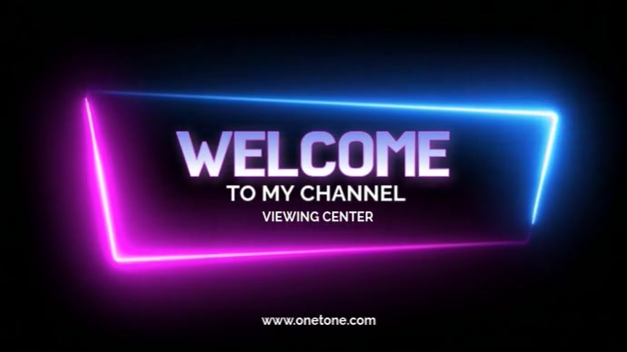 Blue and Purple YouTube welcome video Template | PosterMyWall