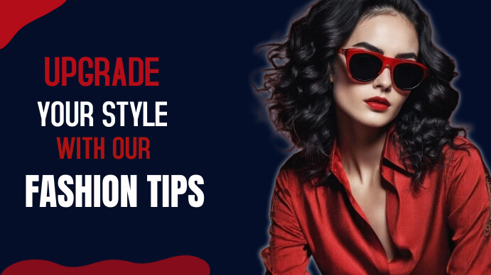 Plantilla de Blue and red Fashion youtube thumbnail design | PosterMyWall