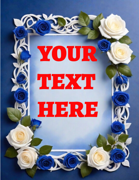 Blue and white invitation card Template | PosterMyWall