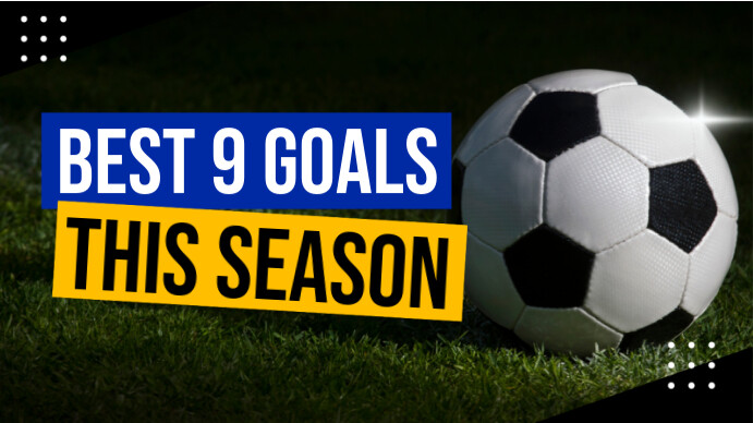 Blue and Yellow Minimalist Football Thumbnail Template | PosterMyWall