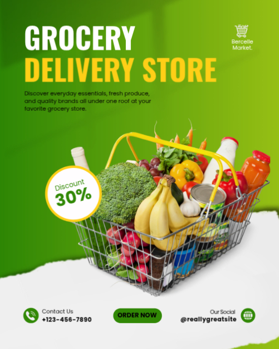 Plantilla de Blue and Yellow Modern Dairy Product Sale Promotion ...