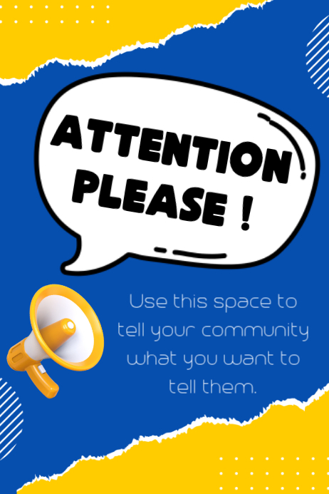 Blue Announcement Poster Template | PosterMyWall