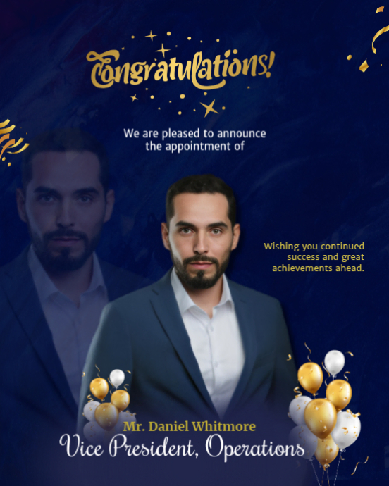 Blue Appointment Announcement design Template | PosterMyWall