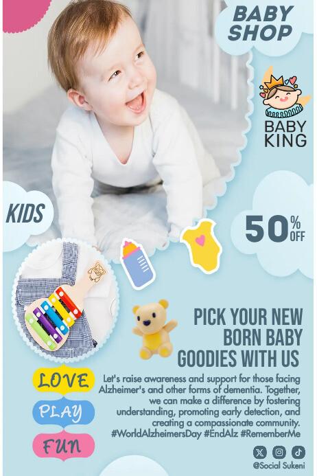 Plantilla de Blue Baby Shop Poster | PosterMyWall