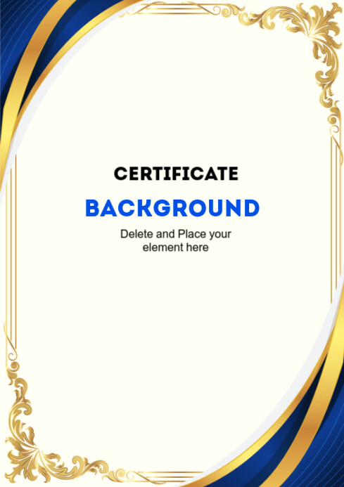 Blue background certificate Template | PosterMyWall