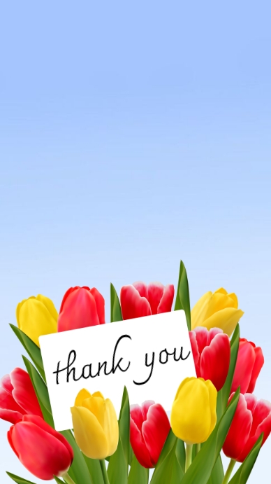 blue background thank you card Template | PosterMyWall