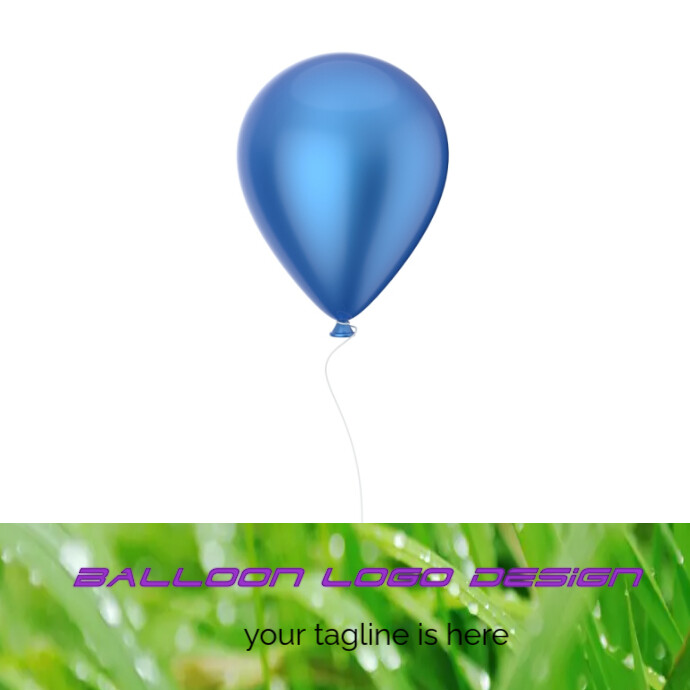 blue balloon logo design Template | PosterMyWall