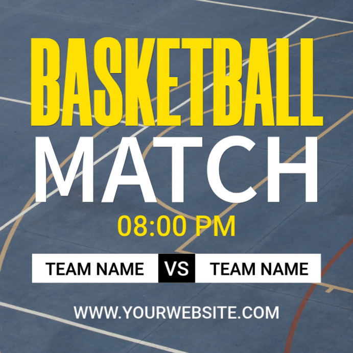 Blue Basketball Match Instagram Post Template | PosterMyWall