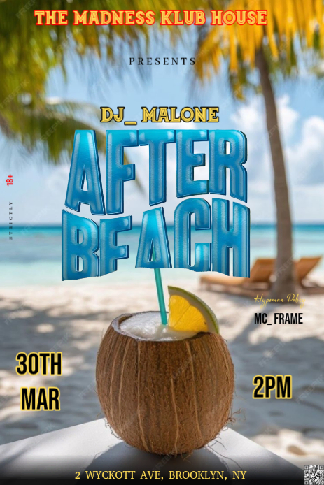 Copia de Blue Beach Party Pinterest Graphic | PosterMyWall