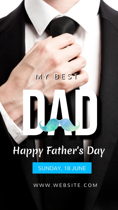 Copy of blue best dad father's day | PosterMyWall