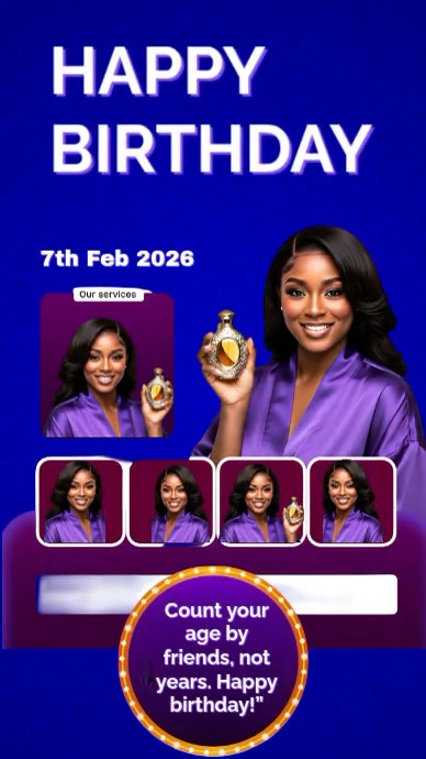 Blue Birthday Celebration Instagram Reel Video Template | PosterMyWall