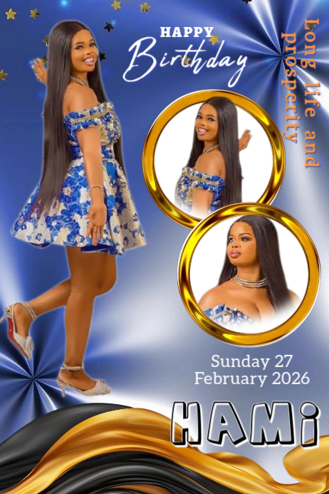 Blue Birthday Celebration Poster Template | PosterMyWall