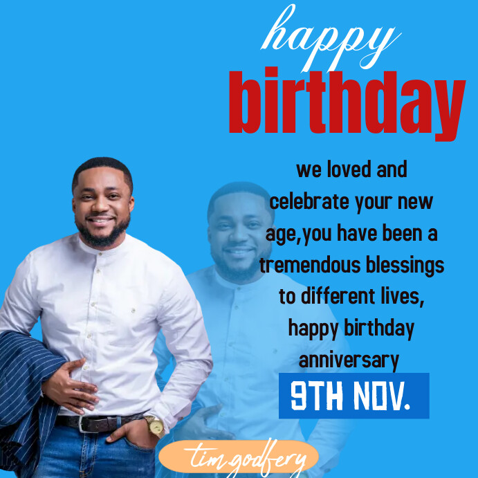 Blue Birthday Instagram Post Template | PosterMyWall
